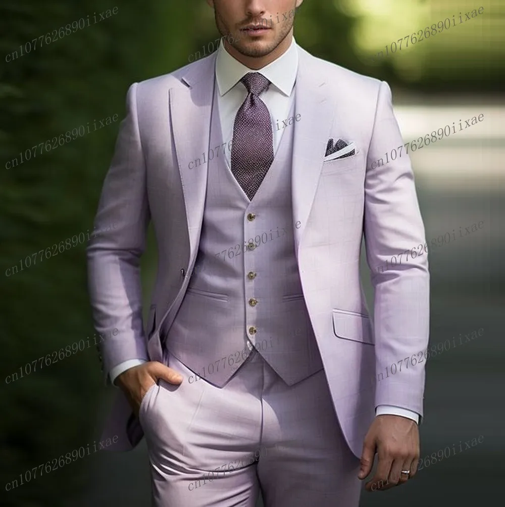 Terno-formal-roxo-claro-de-tr-s-pe-as-masculino-smoking-masculino ...