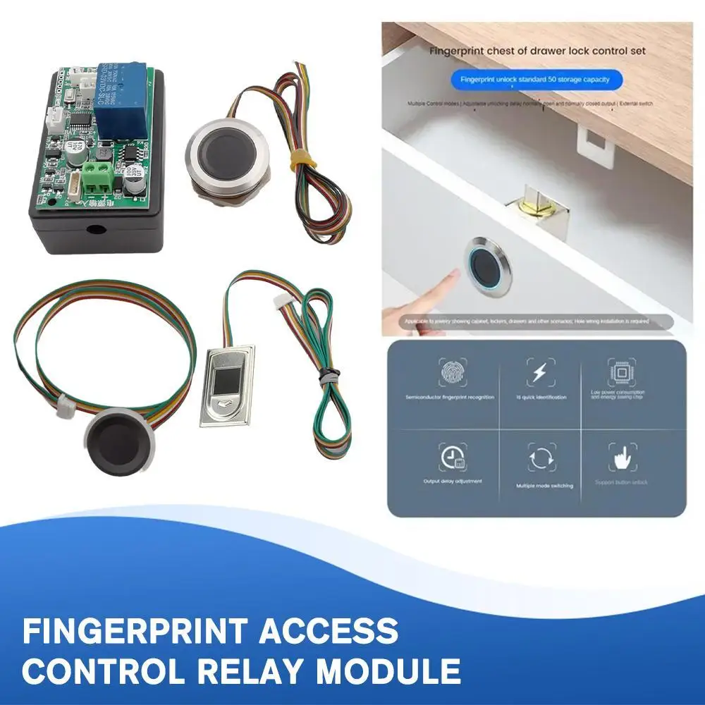 Fingerprint-Access-Control-Relay-Module-DC3-5V-30V-Door-Lock-Controller ...