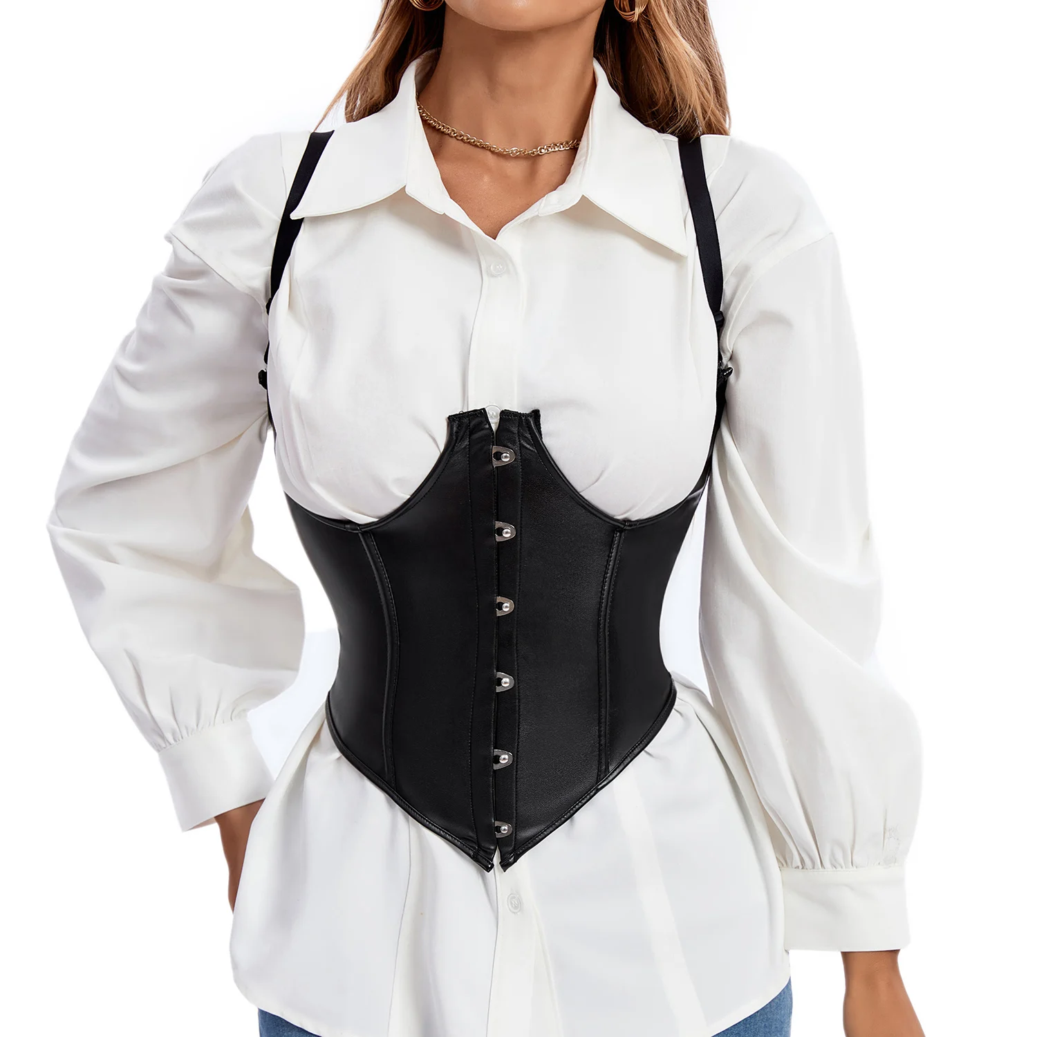 Sexy-Leather-Corset-Top-Steampunk-Bustiers-and-Corsets-Vest-Shapewear ...