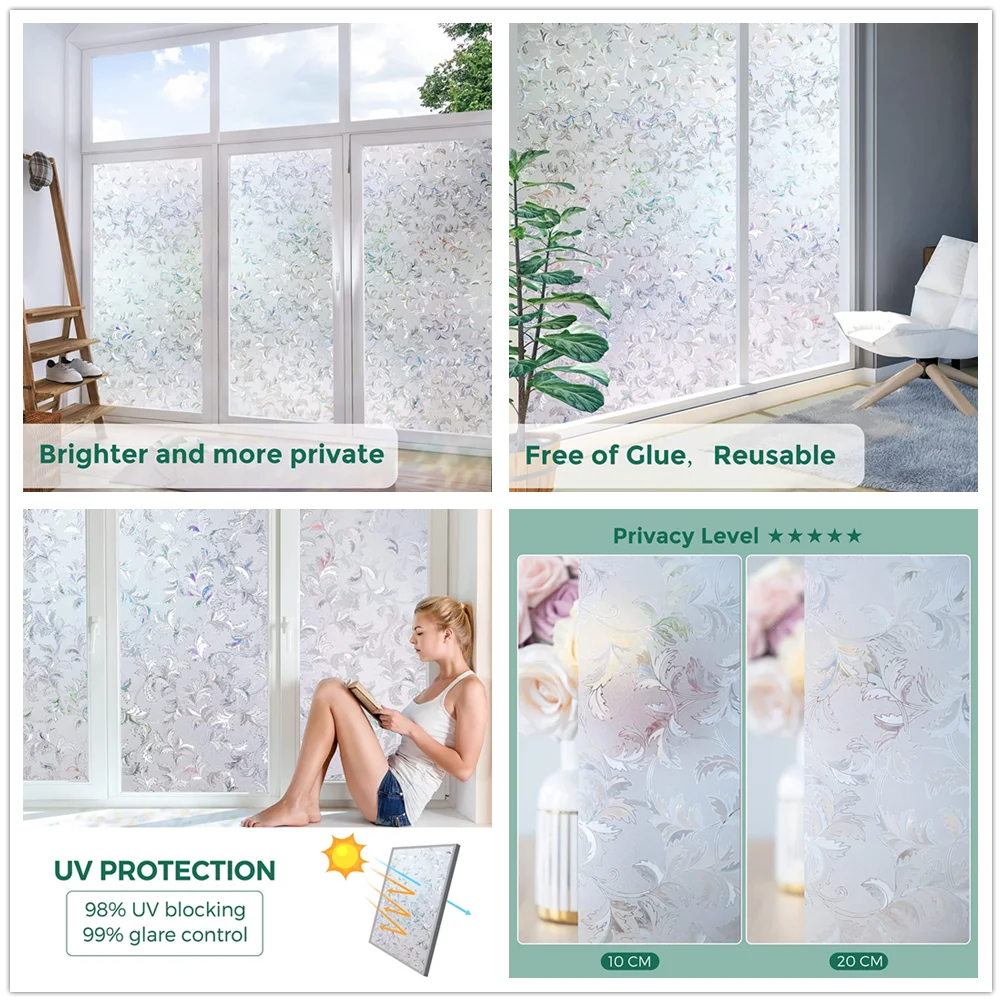 FILM POUR VITRAGE,Or-30x200cm--Film de protection pour fenêtre ...