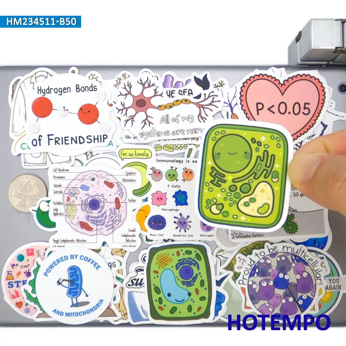 20-30-50PCS-Biology-Style-Stickers-Funny-Graffiti-Life-Science-Decals ...