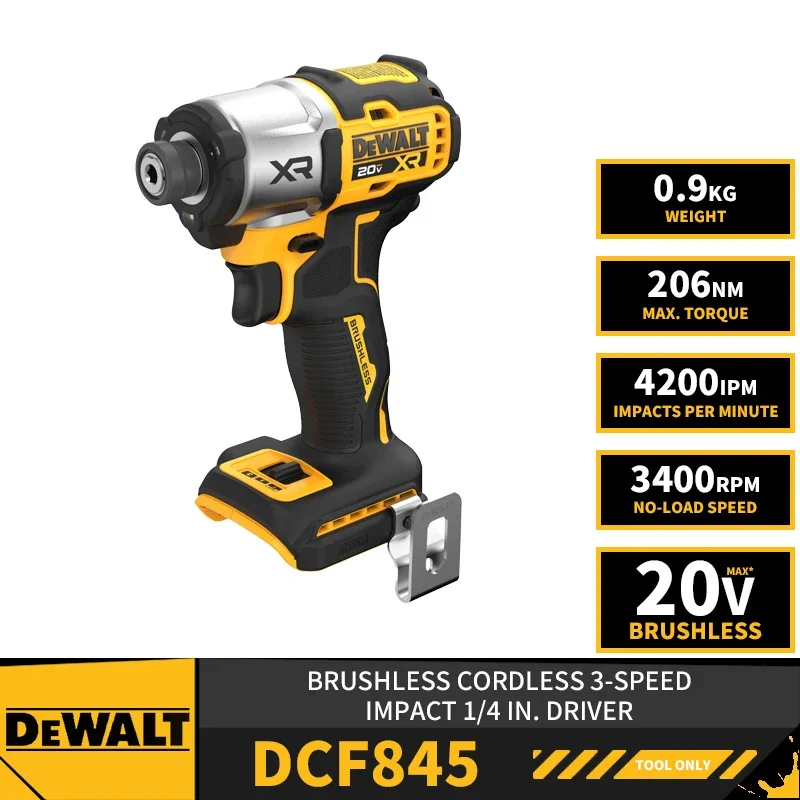 DEWALT-DCF845-Brushless-Cordless-3-Speed-Impact-1-4-in-Driver-20V ...