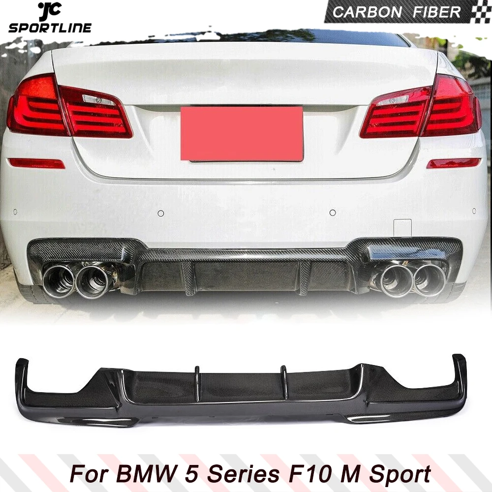 Carbon Fiber / Frp Rear Bumper Diffuser Lip Spoiler For Bmw 525i 528i 5 ...