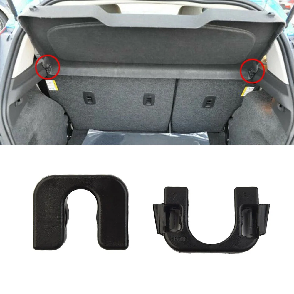 Car-Rear-Boot-Trunk-Load-Cover-Parcel-Shelf-Clips-Auto-Black-Plastic ...