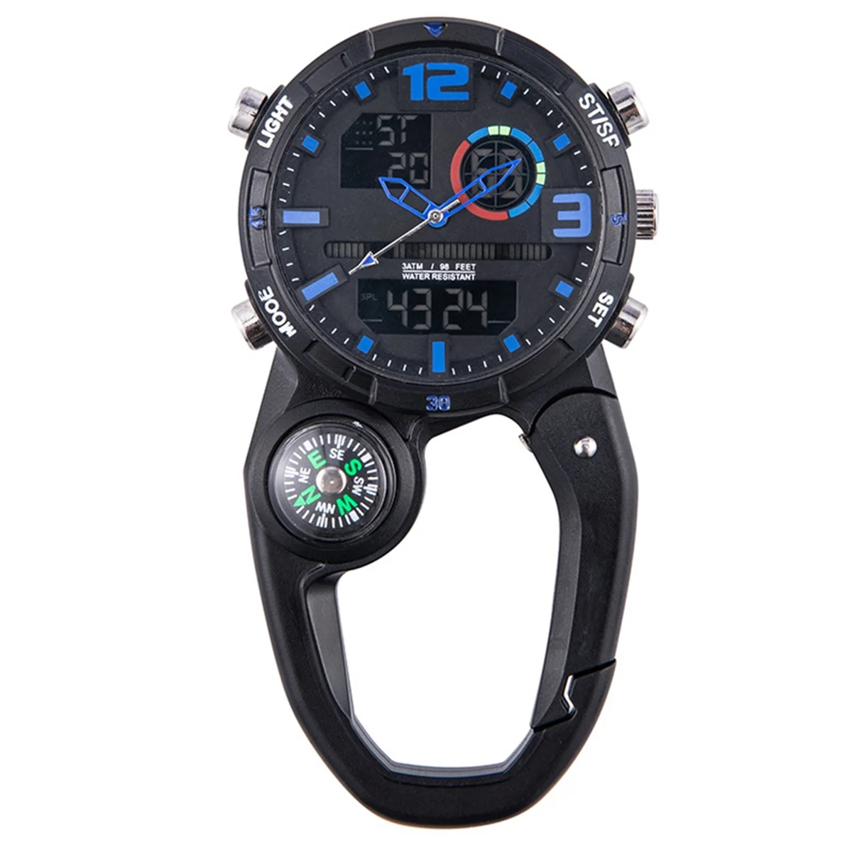 RoundS n Outdoor Carabiner Watch with Comp Multi Functional Climbing ...