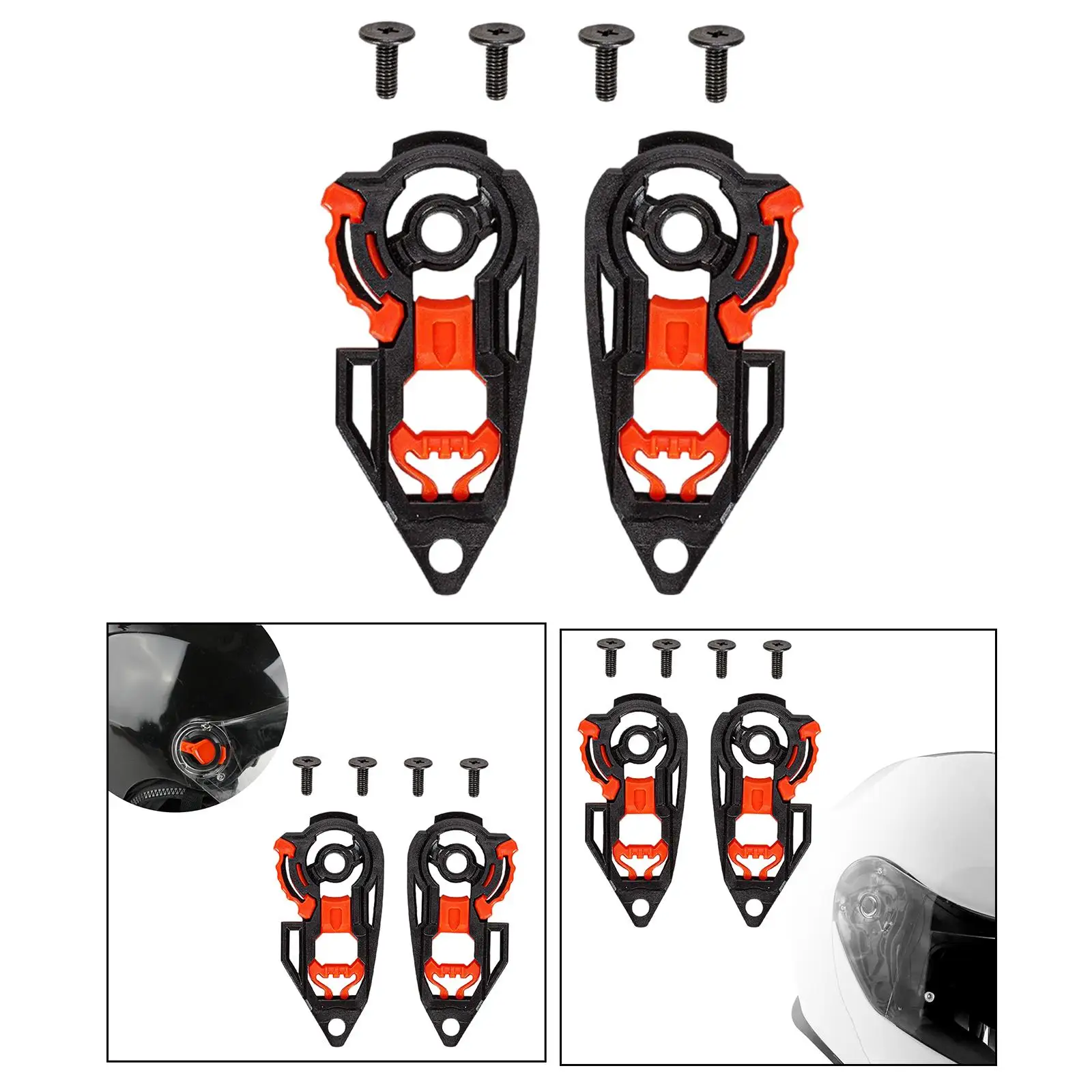 2Pcs Helmet Visor Shield Gear Base Plate Set ,Shield Gear Base Tool ...