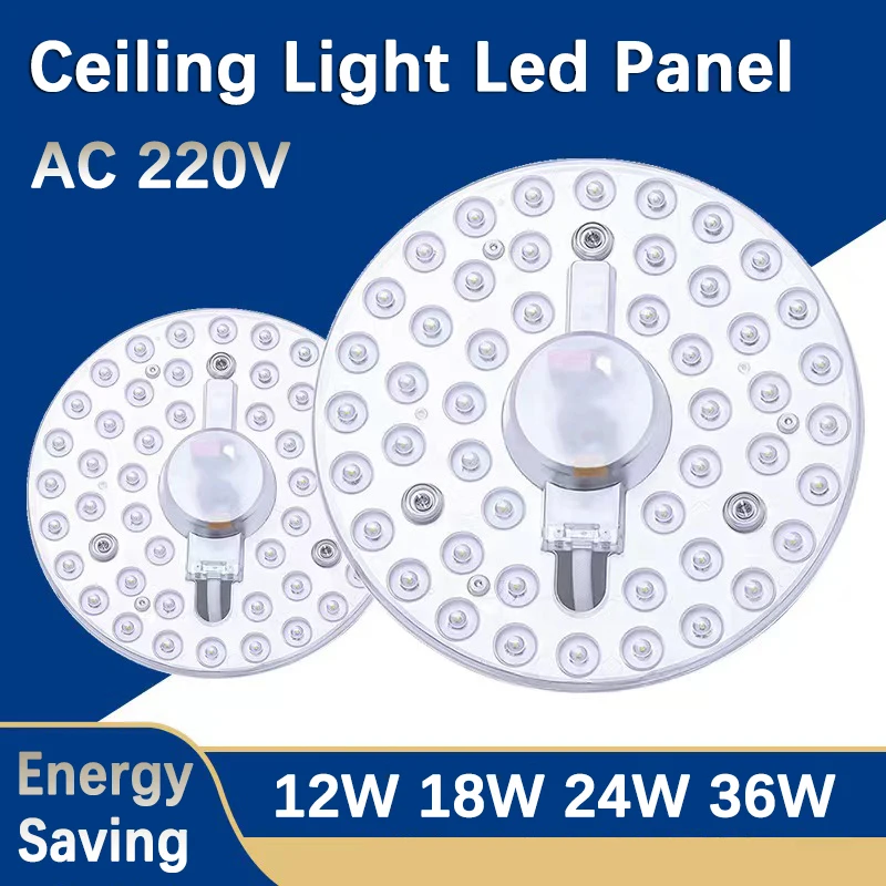 LED-Panel-Ceiling-Light-Replacement-LED-Module-AC220V-Round-LED-Light ...