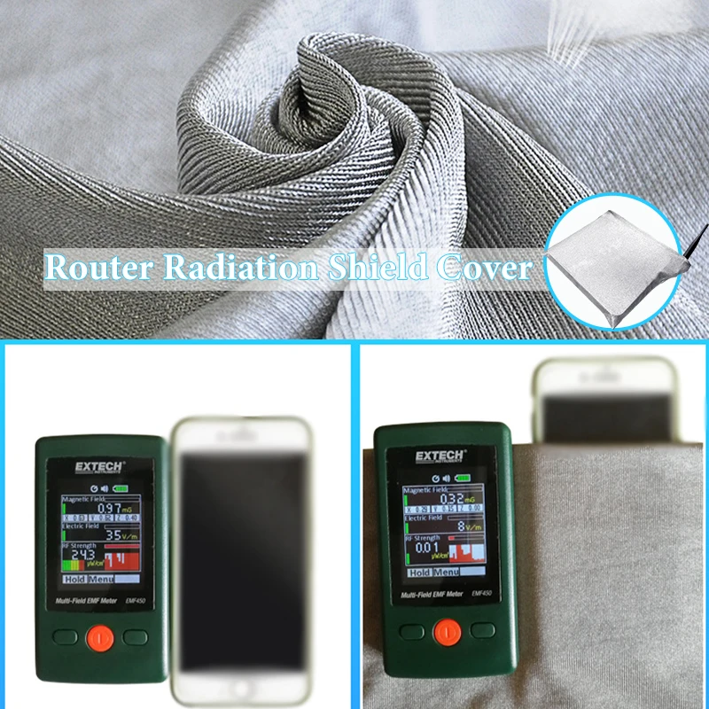 Silver Fiber WiFi Router Cover Anti-radiation Wireless Router Cover EMF ...
