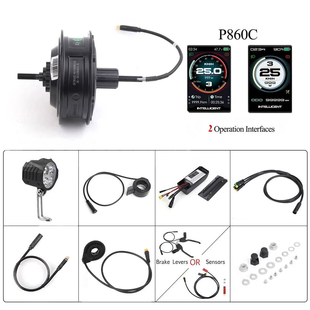 Bafang-Hub-Motor-48V-500W-750W-Bicycle-Conversion-Kits-Rear-Front-Wheel ...