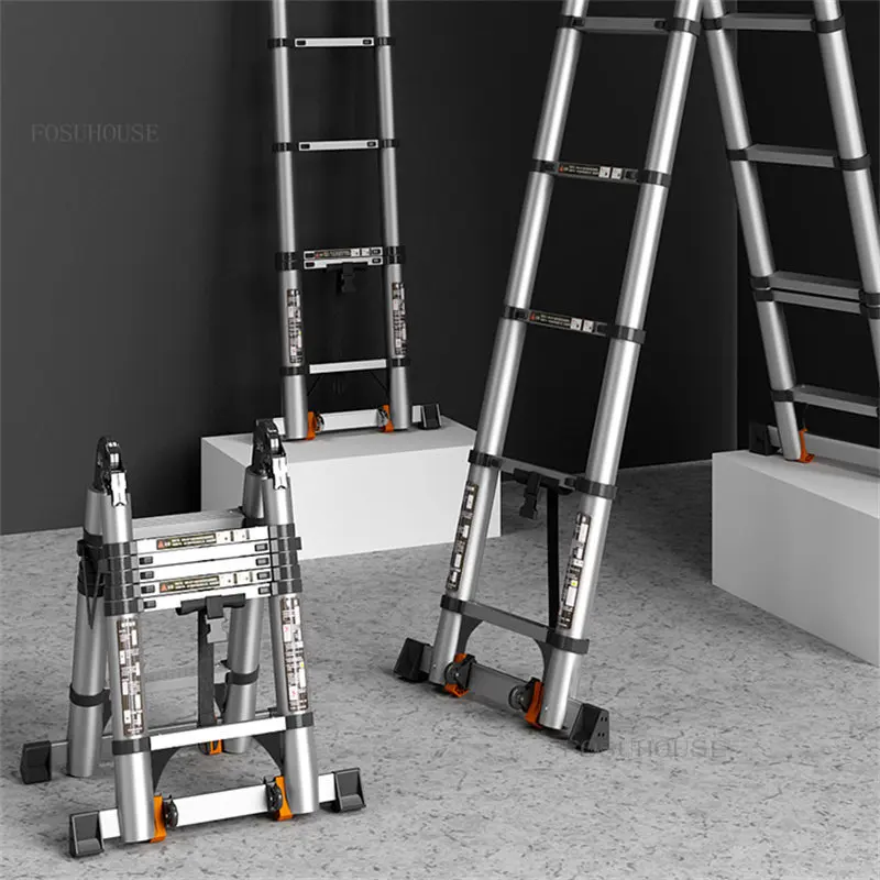 Modern-Aluminum-Alloy-Folding-Ladder-Home-Telescopic-Ladder-Multi ...