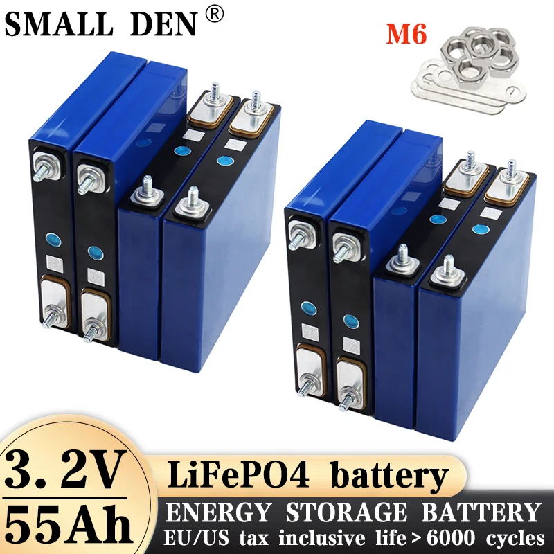 8pcs-3-2V-55Ah-LiFePO4-battery-pack-phosphate-55000mAh-batteries-for ...