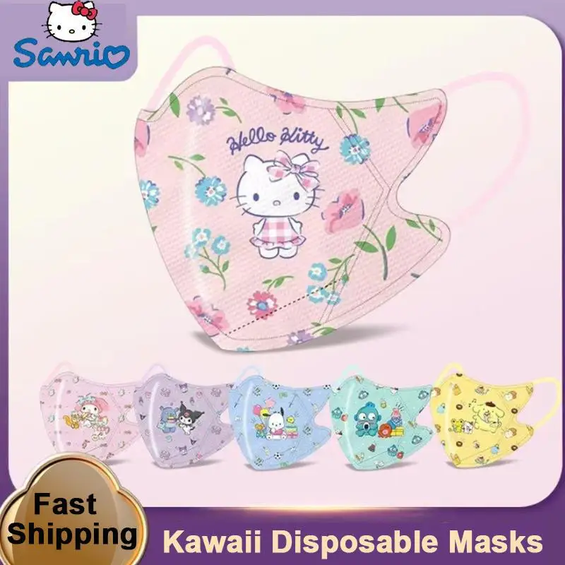 Sanrio-Cinnamoroll-Hello-Kitty-Face-Mask-3d-Disposable-Protection-Cute ...