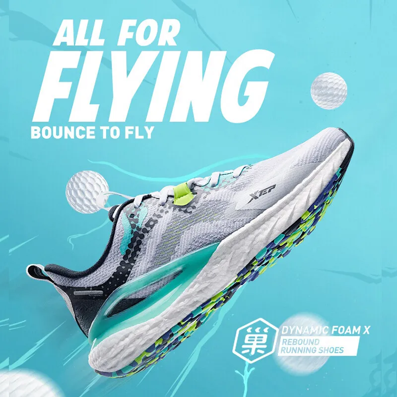 Xtep Dynamic Foam Running Shoes Men Shock Absorbing Lightweight Sports ...
