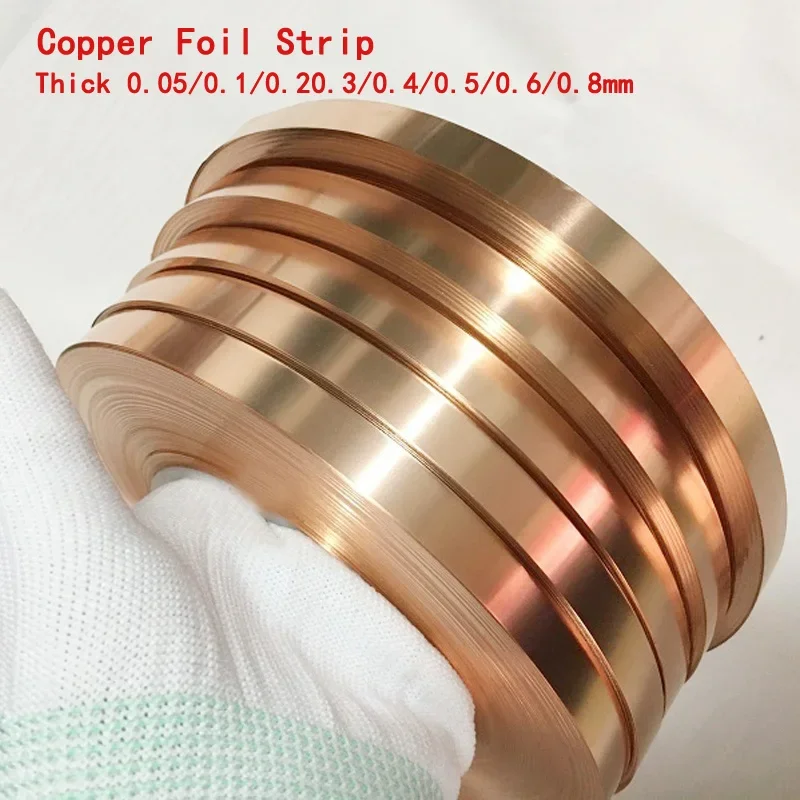 L1000mm-T2-Pure-Copper-Foil-Strip-Metal-Red-Copper-Plate-Sheet-Narrow ...