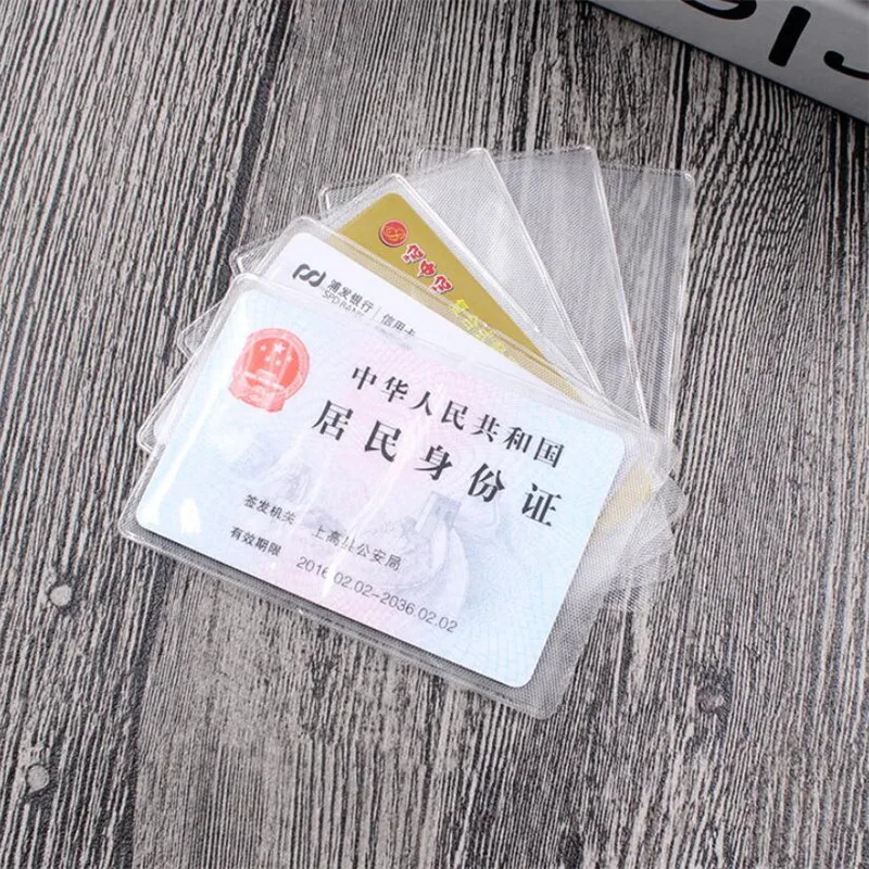 20PC-Waterproof-Transparent-Pvc-Card-Cover-Silicone-Plastic-Cardholder ...