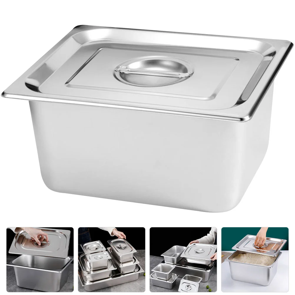 Sart-n-rectangular-de-acero-inoxidable-para-Buffet-contenedor-de-comida ...