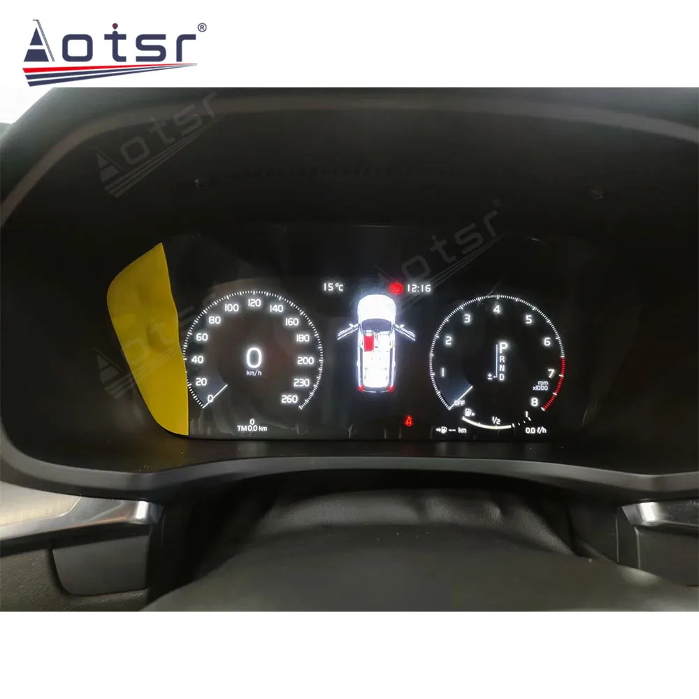 12.3 "carro digital cluster virtual cockpit speedmeter tela para volvo ...