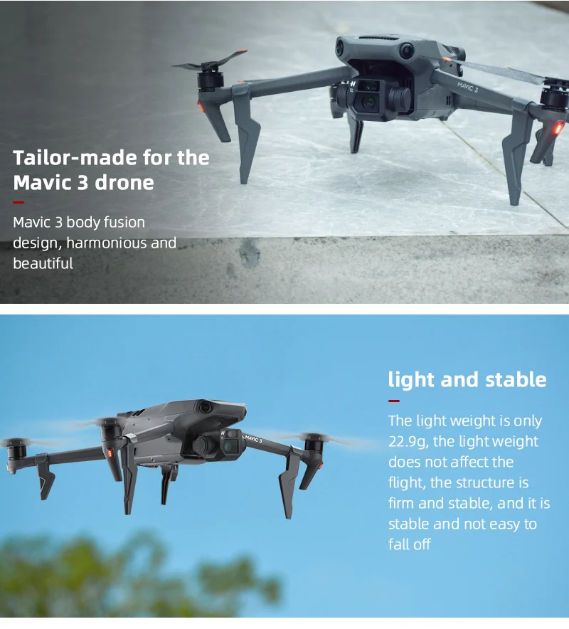 Landing Gear Riser Kit Heightened Extender For DJI Mavic Pro Quadcopter 1 set Everything You ...