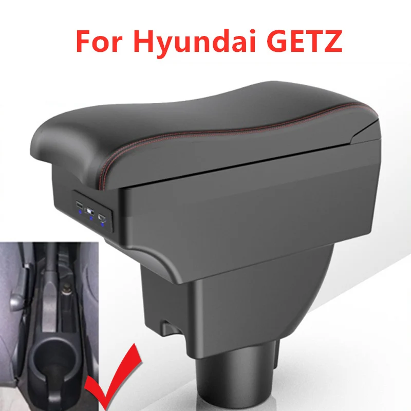 Armrest Box for Hyundai GETZ Leather Arm Rest Center Console Storage ...