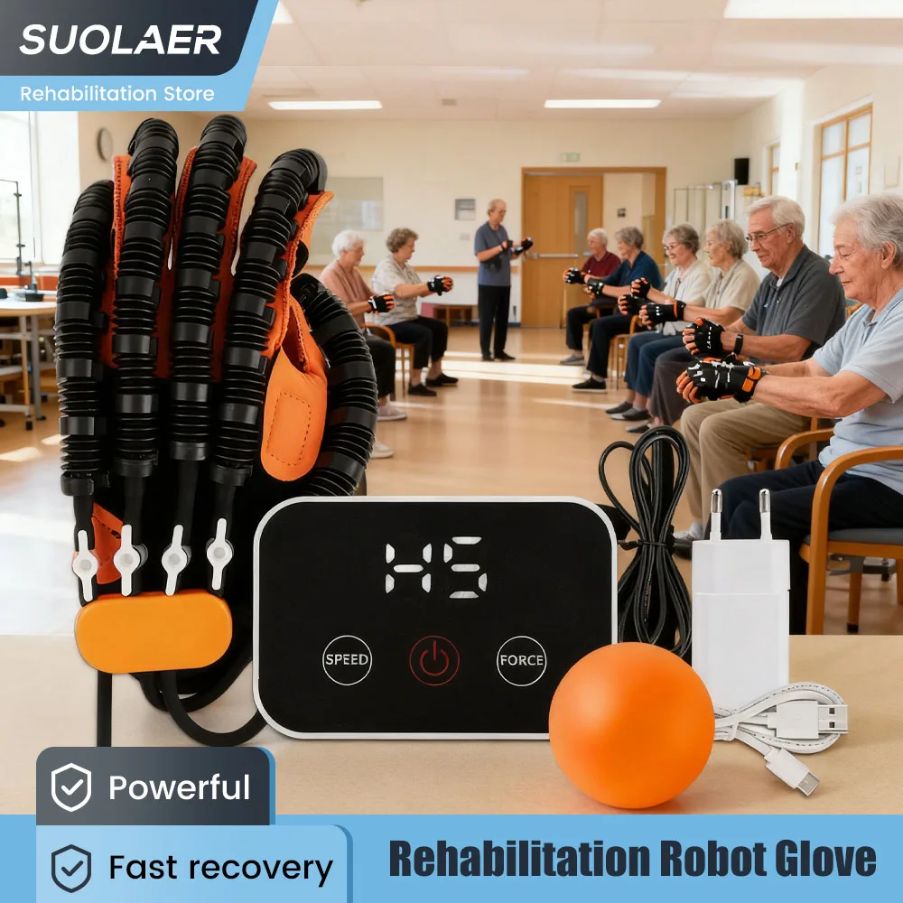 Hemiplegia Left Right Hand Rehabilitation Robot Gloves Finger Function ...
