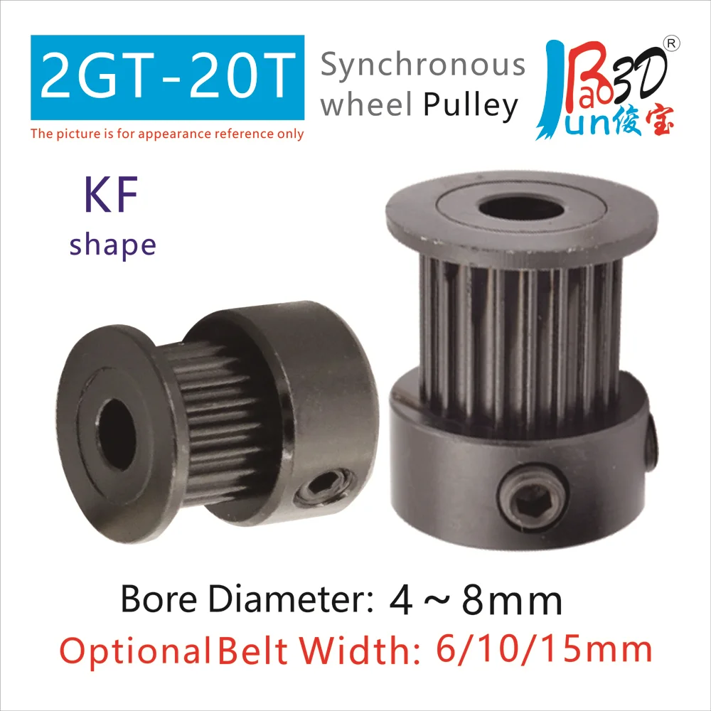 Black-K-Type-2GT-20Teeth-Timing-Belt-Pulley-GT2-20T-Synchronous-Gear ...