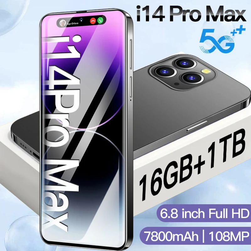 Tel-fono-Inteligente-i14-Pro-Max-original-3G-4G-5G-7800mAh-6-8-pulgadas ...