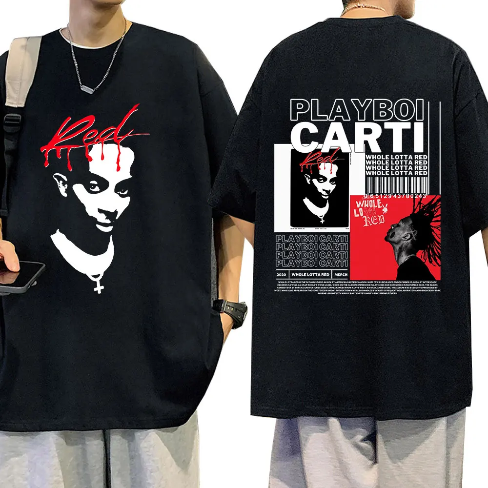 Rapper-Playboi-Carti-T-Shirt-Music-Album-Whole-Lotta-Red-Graphic-T ...