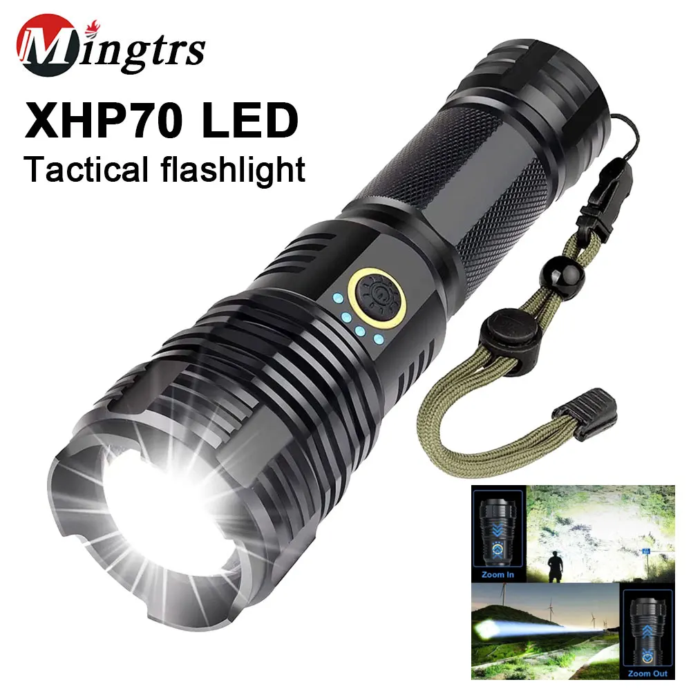 P70-2-4cores-Rechargeable-LED-Flashlights-90000-High-Lumens-Flashlight ...
