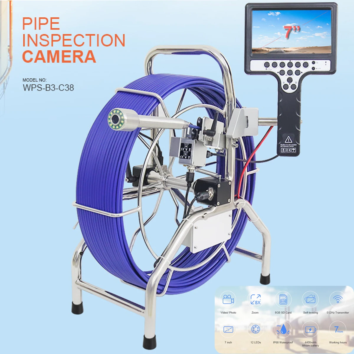 Dvr-Recording-Sewer-Camera-Inspection-Equipment-Cctv-Camera-For ...