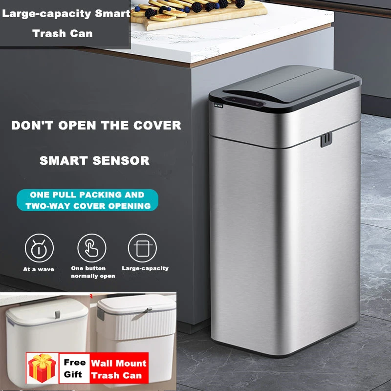 Lixo inteligente pode grande capacidade lixo automático Intelligent Sensor Dustbin lixo elétrico ...