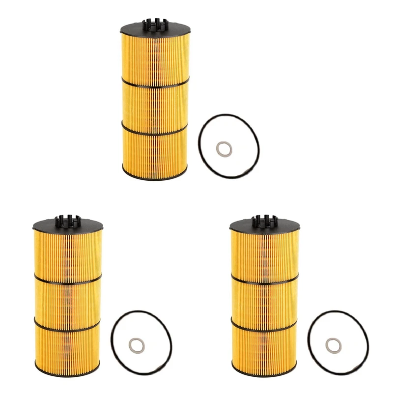 3X-Engine-Oil-Filter-For-Cascadia-Carquest-Detroit-Fleetguard-Hastings ...
