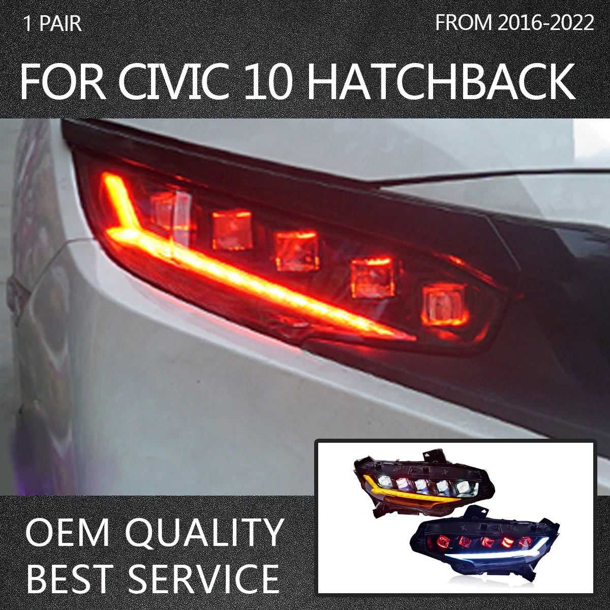 Headlights-modified-five-lens-LED-highlight-day-line-lights-Streamline ...