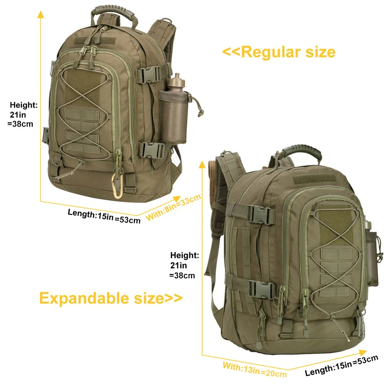 60L Männer Military Tactical Rucksack Molle Armee Wandern Klettern ...