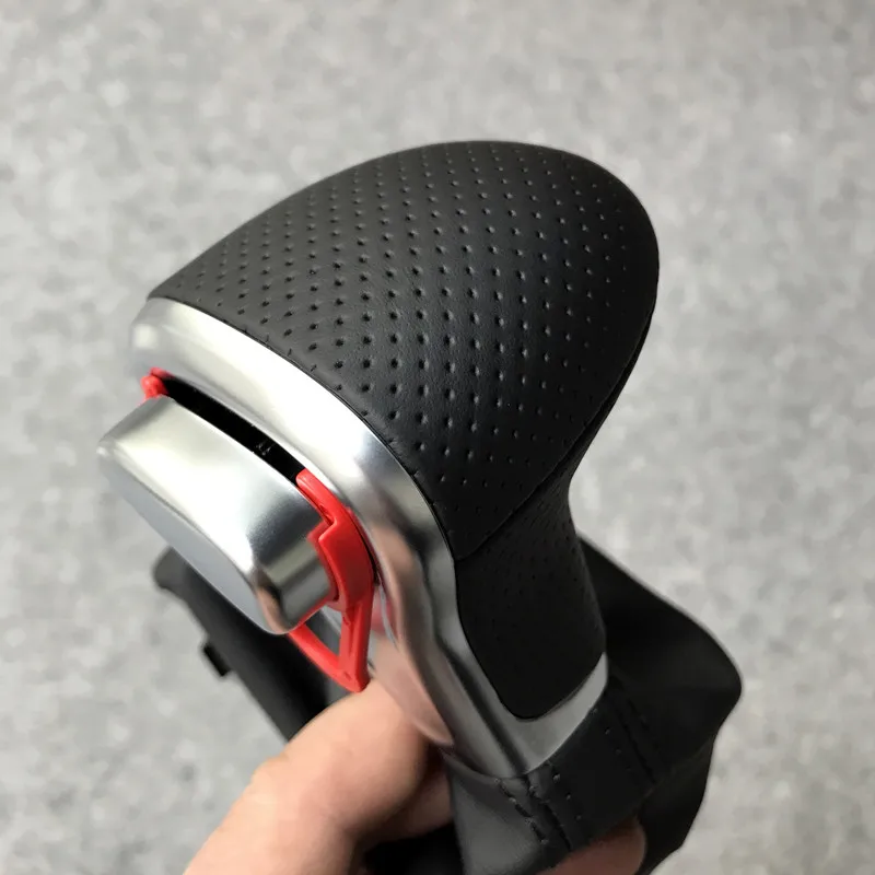 Car Leather Chrome Gear Shift Knob Shift Knobs For Audi A6 A7 A3 A4 A5 ...