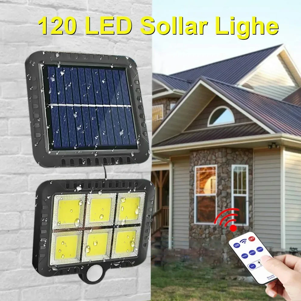 120LED-Solar-Light-With-Motion-Sensor-Detector-Outdoor-Lamp-Flood ...