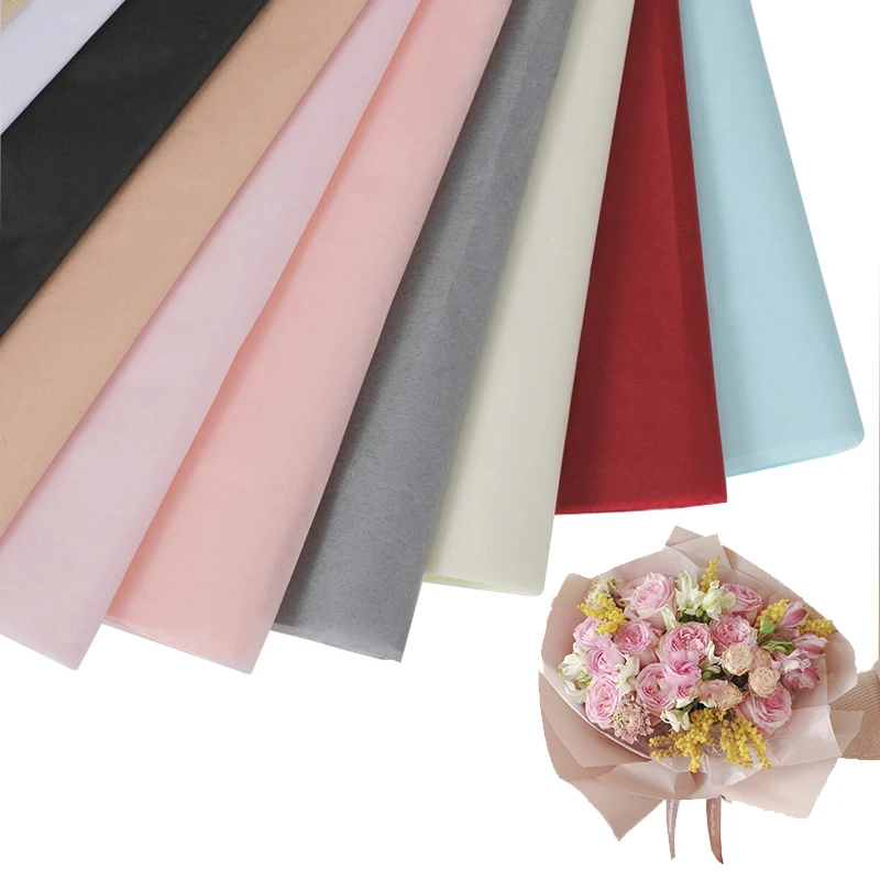 10pcs 50*66cm Tissue Paper Flower Bouquet Wrapping Paper For Florist ...