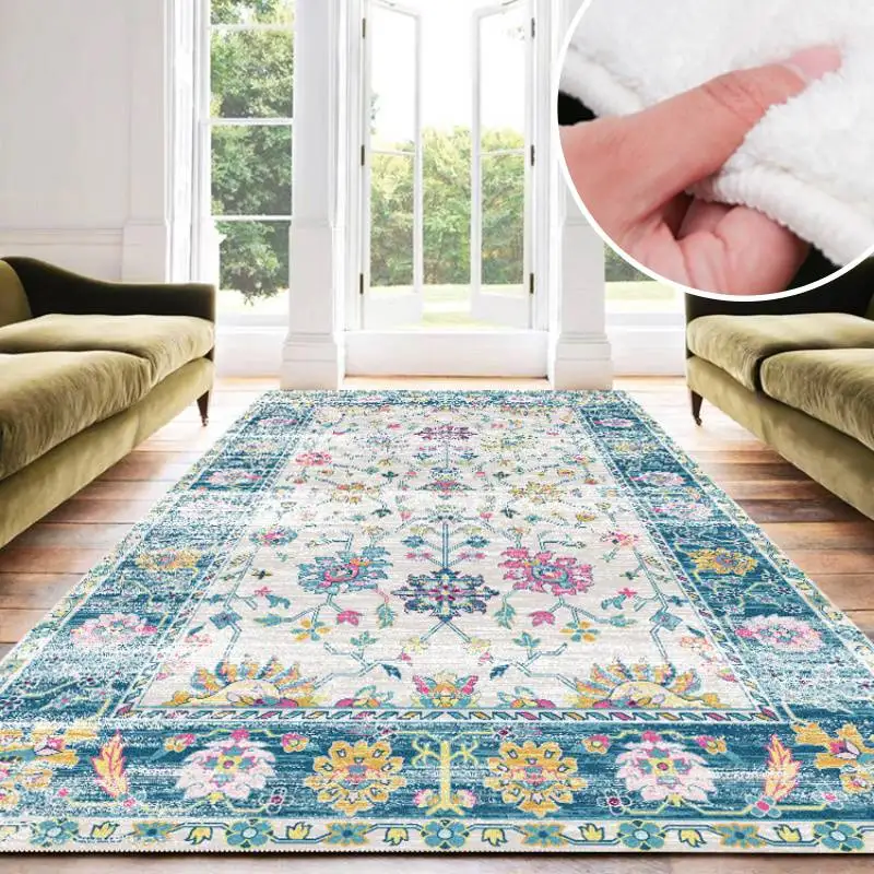 Light-Luxury-Carpet-Bohemian-Style-Thickened-Faux-Cashmere-Rug-Living ...