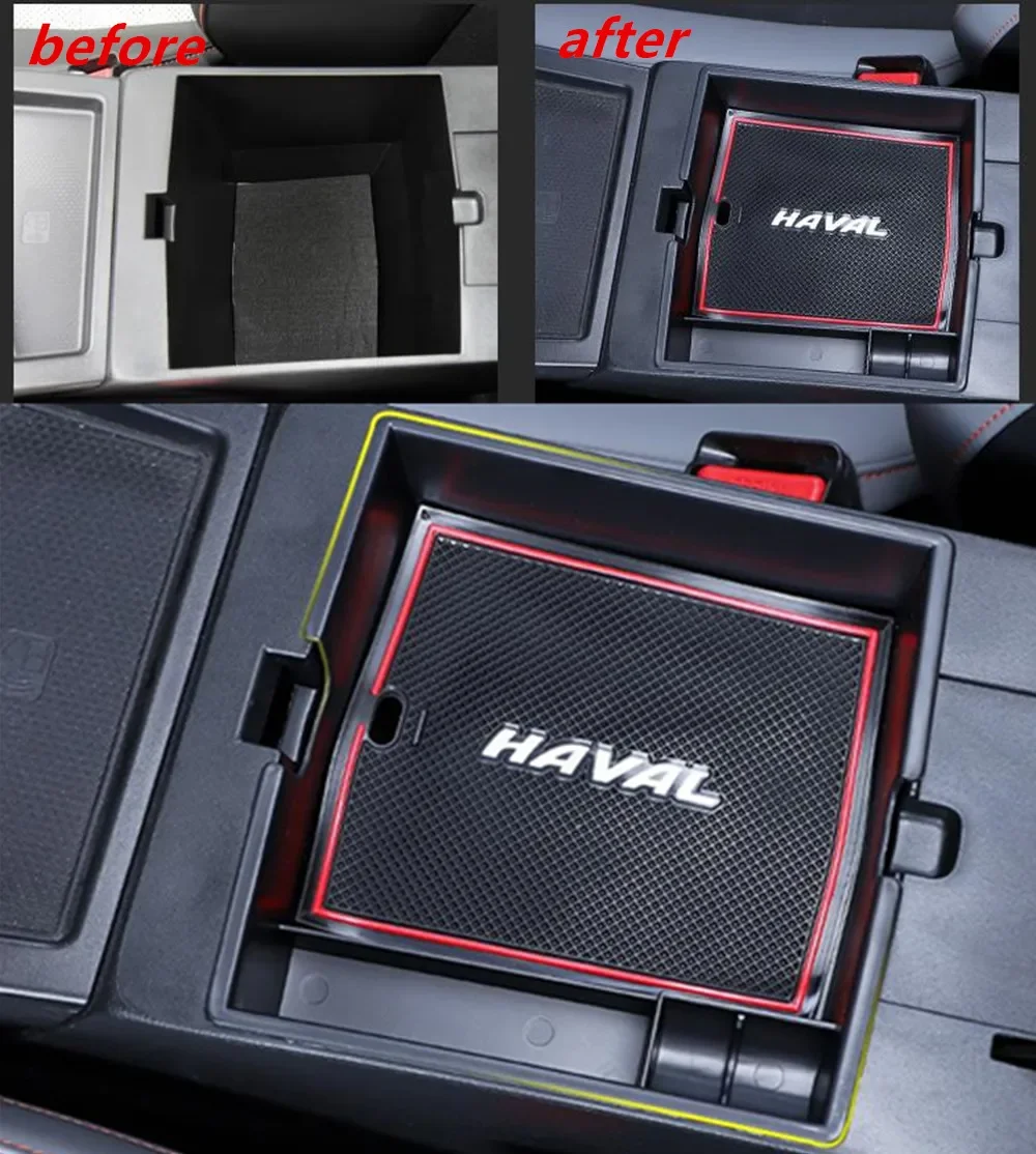 For-Haval-Jolion-2021-2022-2023-ABS-Car-Center-Console-Organizer-Tray ...