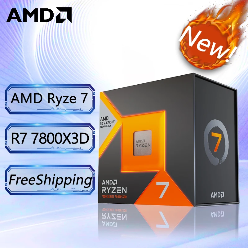 AMD Ryzen 7 7800X3D 8 Core 16 Thread 120W Radeon Graphics Desktop Processor 100 100000910WOF ...