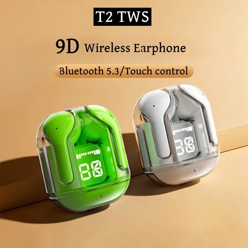 NEW-T2-tws-Wireless-Bluetooth-Headset-Transparent-ENC-Power-Digital ...