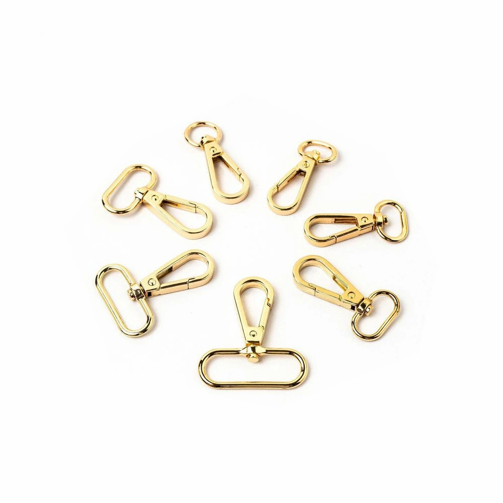 6pcs Metal Snap Hook Swivel Eye Trigger Clip Clasp For Leather Craft ...