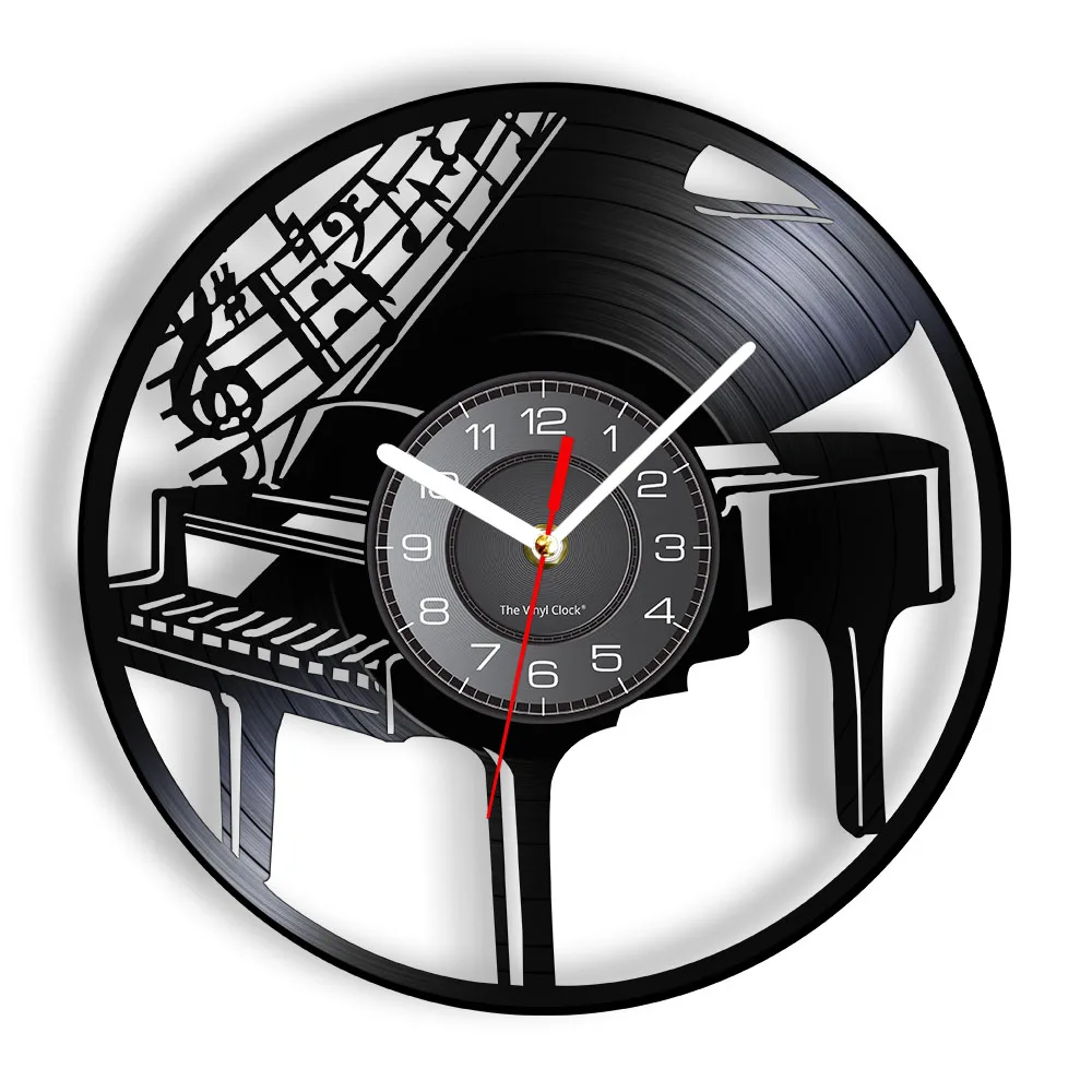 Musical Instrument Piano Wall Clock Musical Notes Melody Grand Piano ...