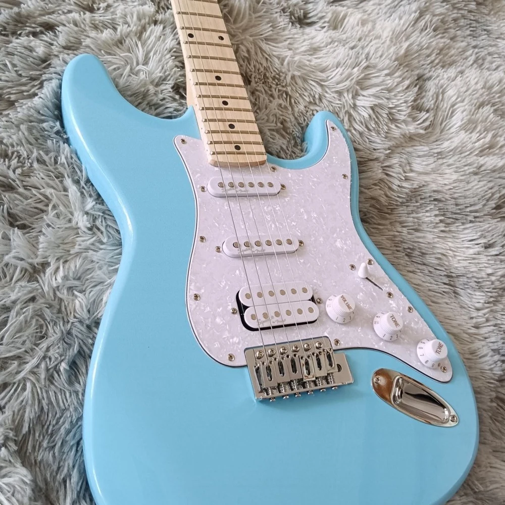 Guitarra-El-trica-com-Tr-s-e-Cinco-Engrenagens-Interruptor-Azul-Jazz ...