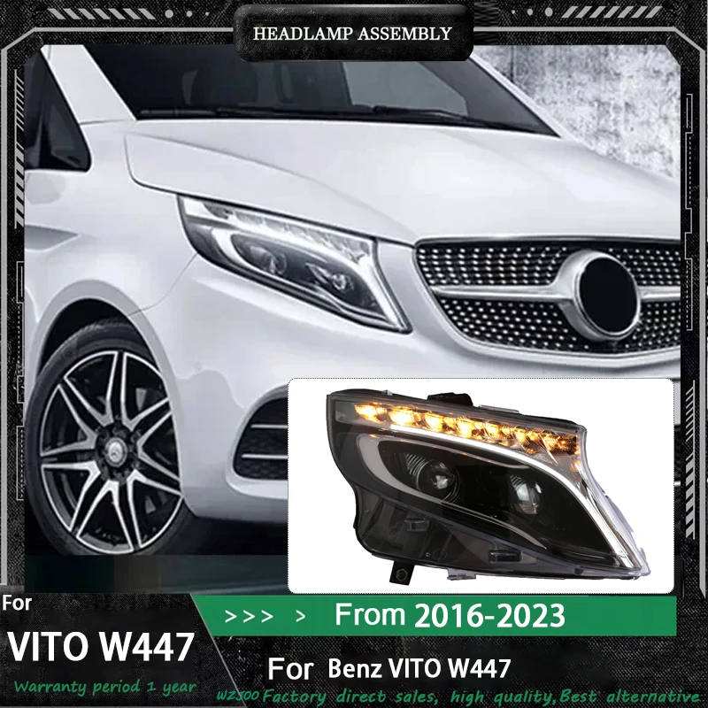 Car LED Headlight+Taillights Assembly for Mercedes Benz Vito 2016-2024 ...