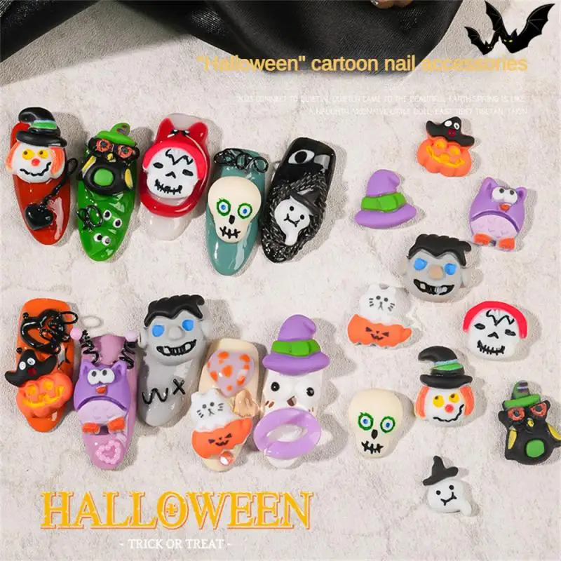Halloween-Imp-Nail-Art-Ornament-Cartoon-Resin-Ghost-Imp-Pumpkin-Grimace ...