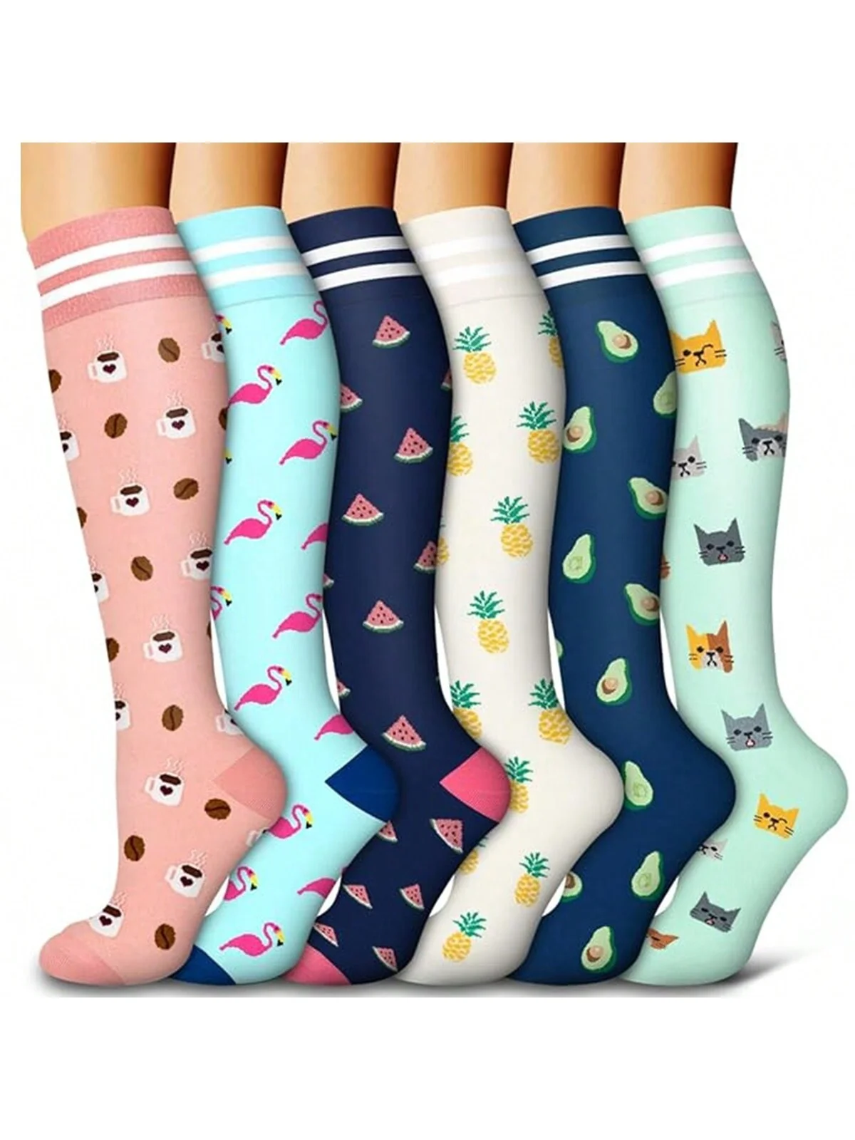 Calcetines-de-compresi-n-de-frutas-y-animales-para-hombre-y-mujer ...
