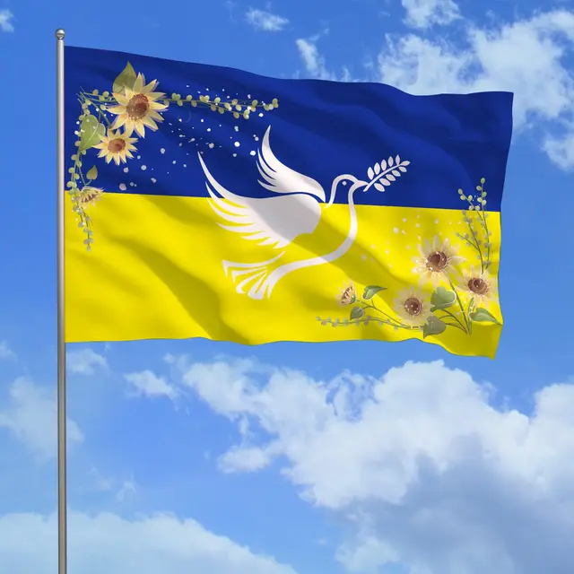 PEACE Flags Pigeon Banner LOGO Pattern Flag Symbolizes World Peace and ...