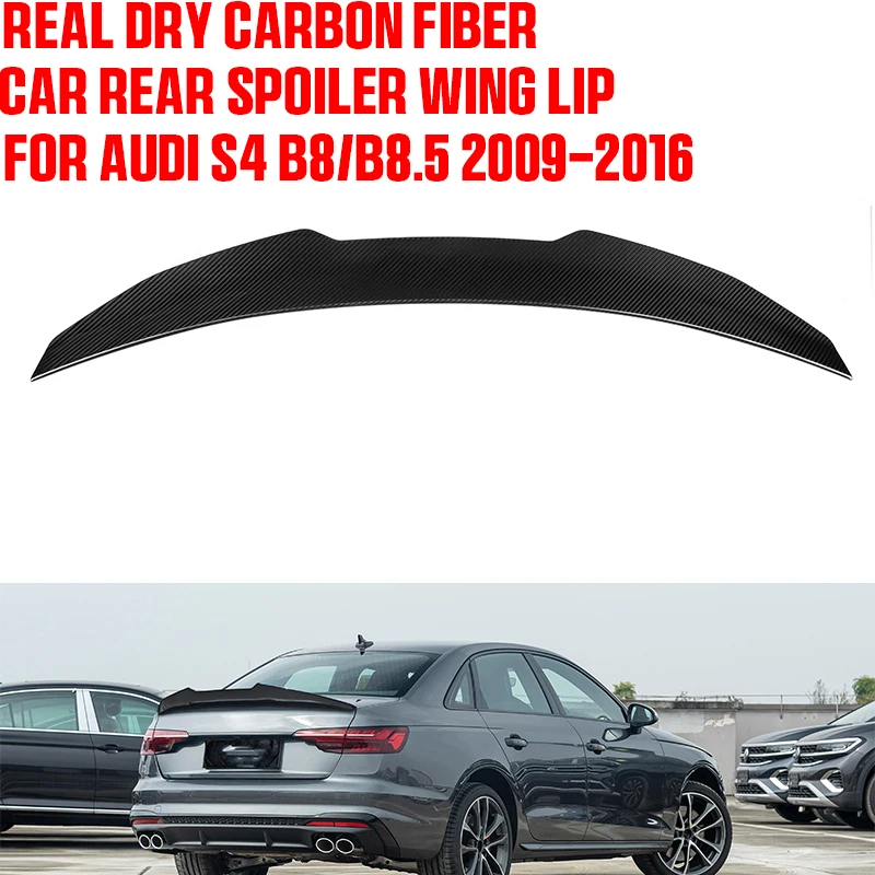 Real-Dry-Carbon-Fiber-Car-Rear-Spoiler-Wing-Lip-Bumper-Extension-For ...