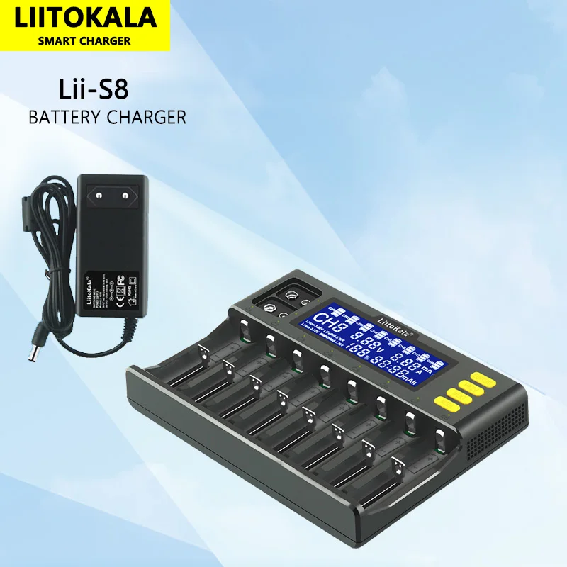 LiitoKala-Lii-S8-8-Slots-LCD-Battery-Charger-for-Li-ion-LiFePO4-Ni-MH ...