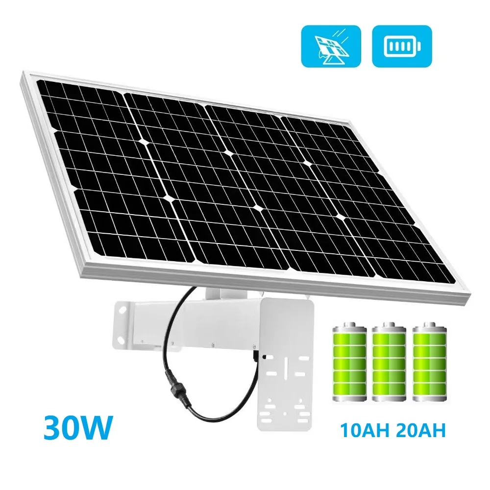 Outdoor-30W-Solar-Panel-5V-With-20AH-Battery-Metal-Bracket-DC12V-Solar ...